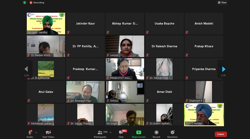 National Level Training Programme On Climate Change Kicks Off At PAU